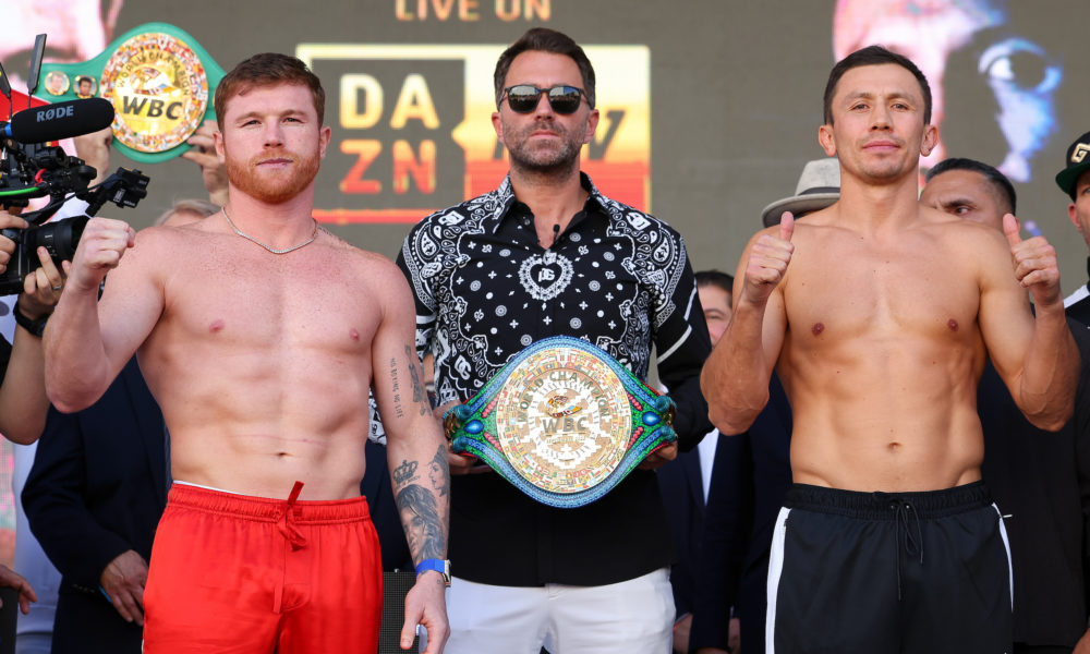 Canelo-Golovkin Make Weight For Trilogy Fight - Big Fight Weekend Canelo-Golovkin Make Weight For Trilogy Fight - Big Fight Weekend