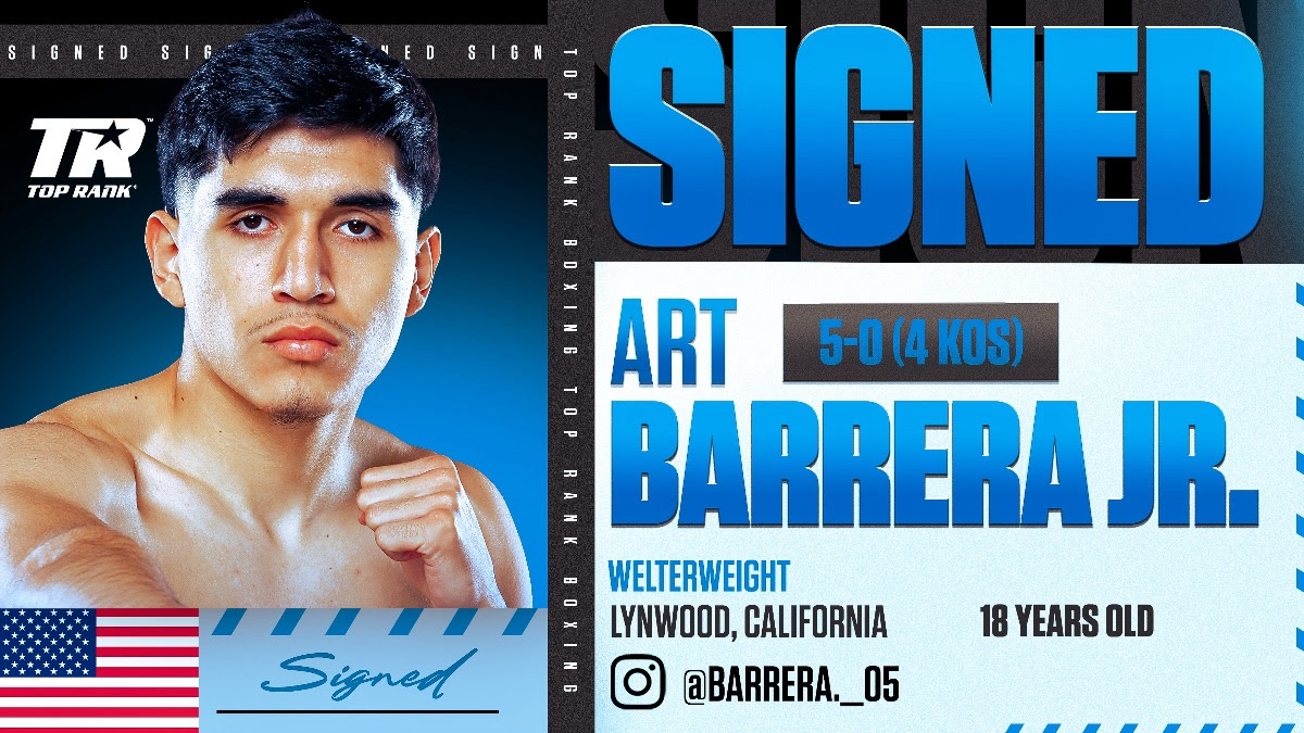 Art Barrera Jr. Inks Long-Term Promotional Contract With Top Rank